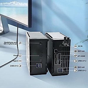 Mini Desktop Computer 9880H i9 Mini PC Windows 11 2*Gigabit Ethernet 16GB RAM 512GB NVME SSD Micro PC with UHD Graphics 630 Support 4K Dual Display WiFi BT4.2 Virtualization Technology UEFI Boot