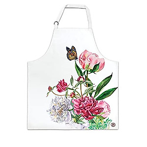 Michel Design Works Cotton Chef Apron, Blush Peony