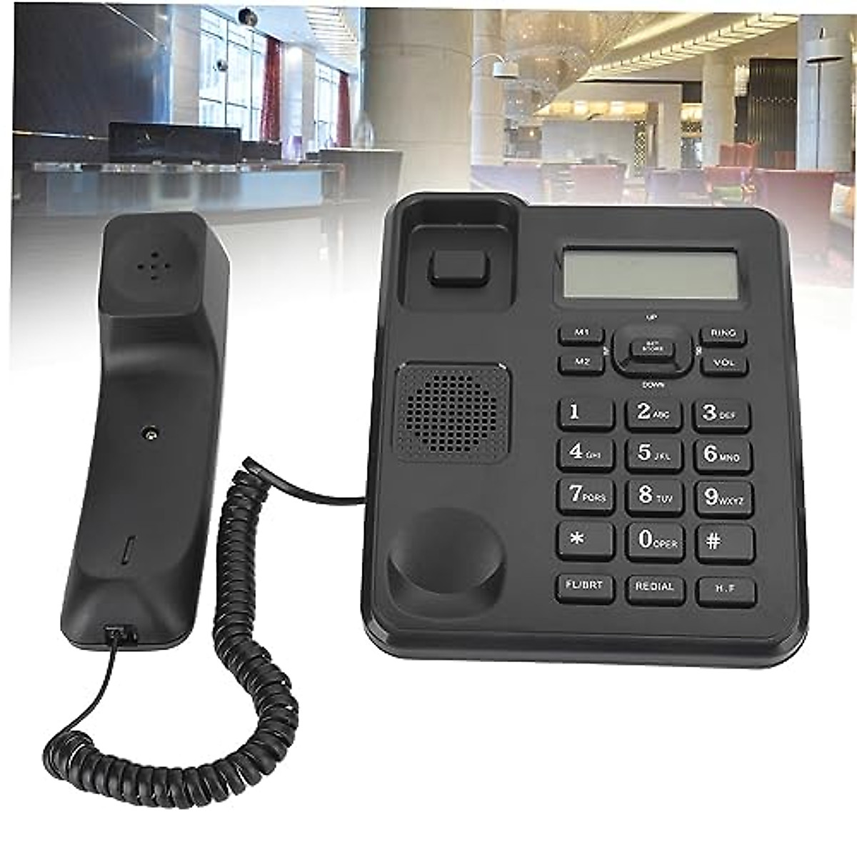 Corded Telephone for Home and Office - Desk with Wired Landline Connection Ideal for Business Use