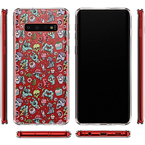 Slim TPU Phone Case Compatible with Samsung Galaxy A72 A71 5G A70 A51 A32 A21 A11 A12 A01 Zombie Hands Clear Halloween Protective Cover Soft Cool Silicone Durable Horror Flexible, Pattern