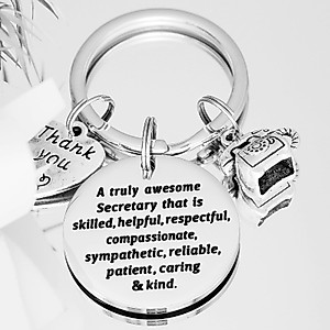 Kivosliviz Secretary Gifts Secretary Keychain Secretaries Gift Medical Secretary Gifts School Secretary Gifts