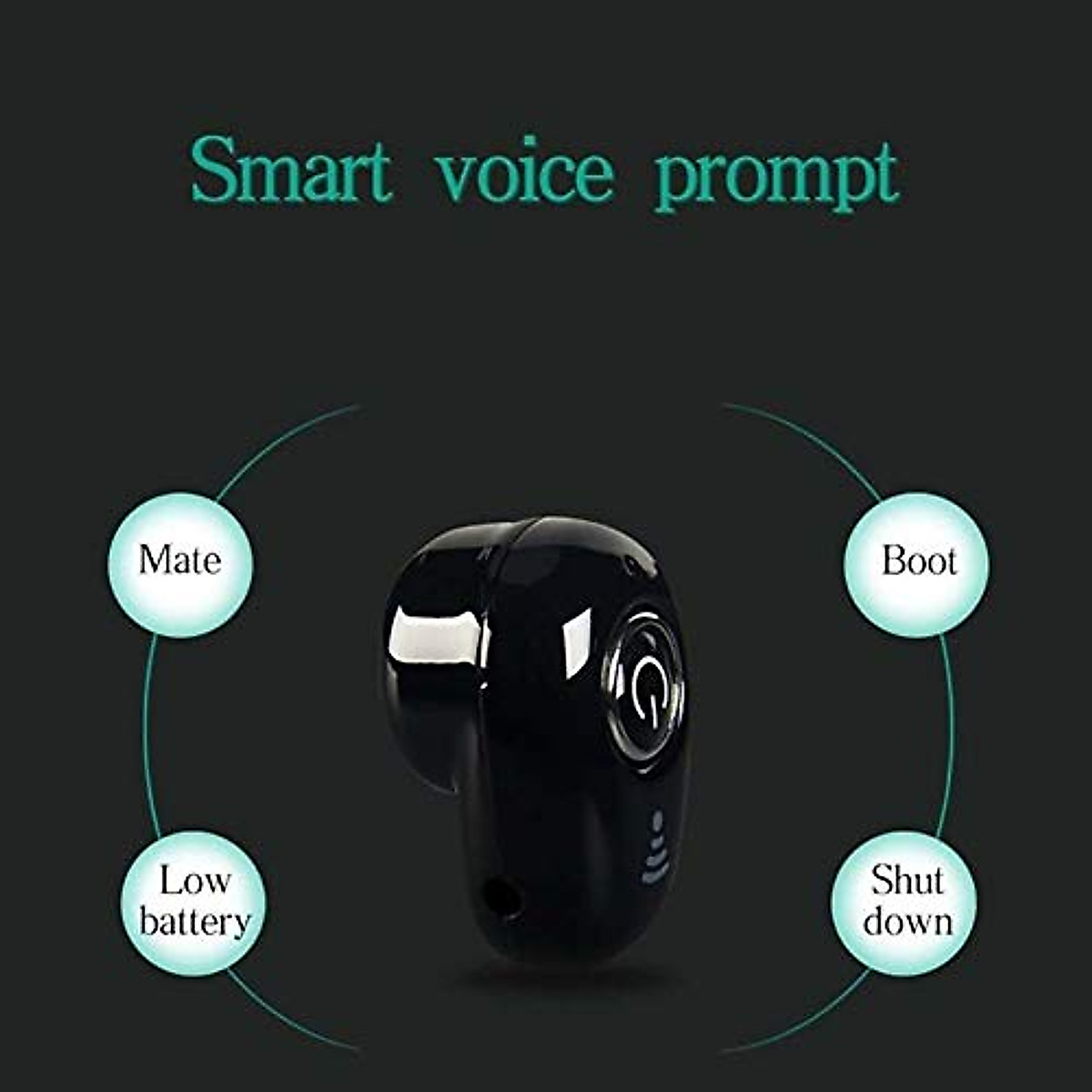 Heave Single Bluetooth V4.1 Earbud,Stereo Wireless in Ear Headphones,Mini Invisible Wireless Headset with Mic,Magnetic Waterproof Sport Earpiece for Car Driving Office Khaki