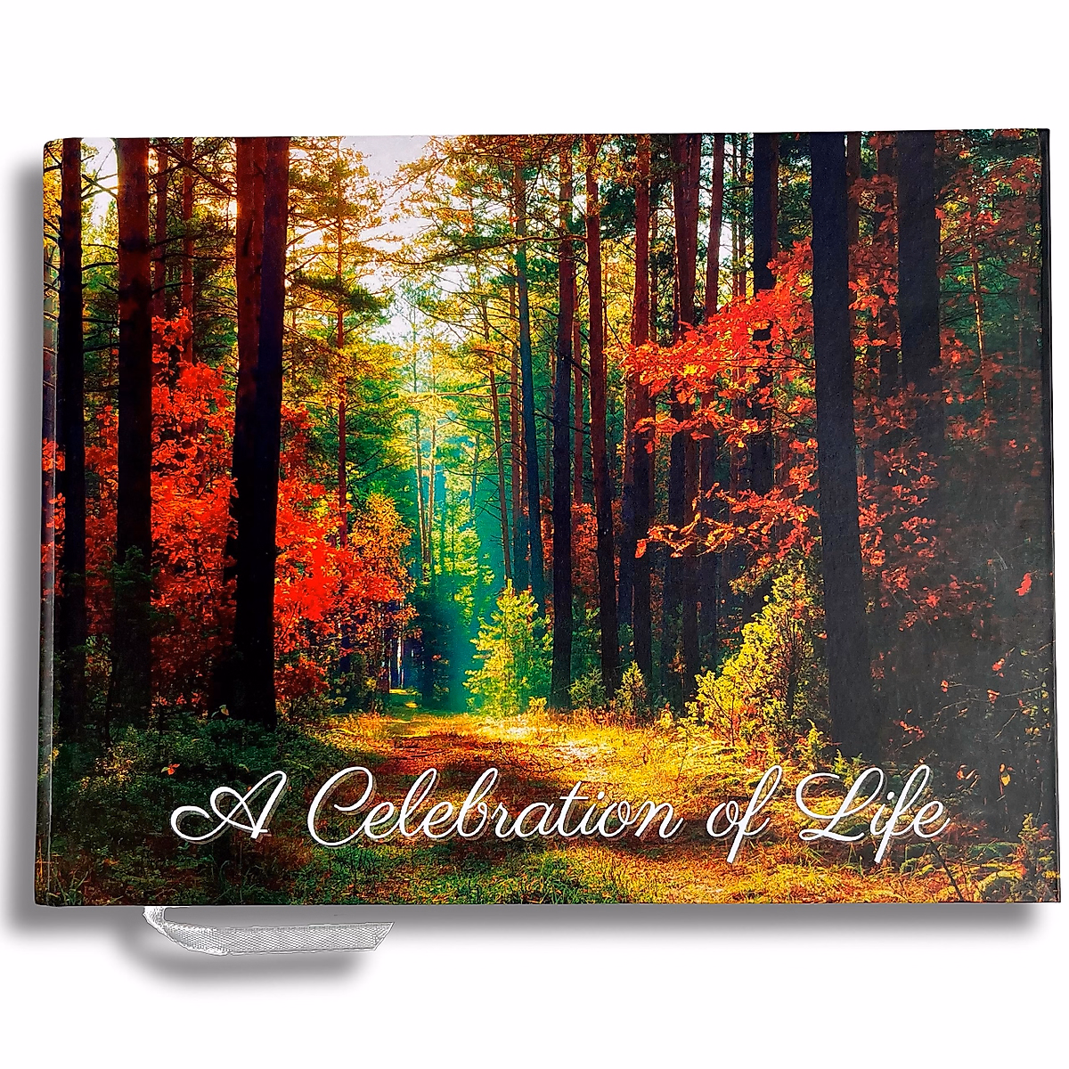 Funeral Guest Book | Memorial Guest Book | Guest Book for Funeral Hardcover | Guestbook for Sign in, Celebration of Life Memorial Service | Funeral Guest Sign Book with Memory Table Card Sign Included