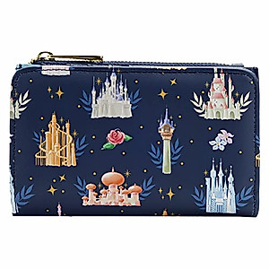 Loungefly Disney Princesses Castles All Over Print Faux Leather Wallet