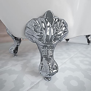 DreamLine Chesapeake 69 in. L x 31 in. H Acrylic Freestanding Bathtub with Chrome Finish