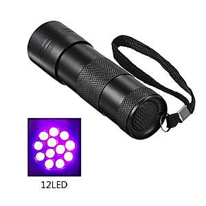 Optimal Shop 6 Pack UV Blacklight 12 LED Flashlight Torch Light Outdoors Etc(6 Pack 12 LED)