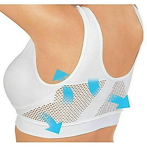 Womens Comfort Sports Bra Seamless Wide Strap Workout Yoga Bra Breathable Stretch Everyday Bra with Removable Pads S-6XL