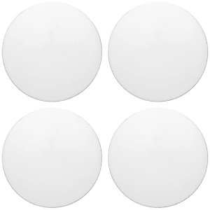 3.15" Door Stop Wall Protector, 4 pcs White Soft Silicone Door Handle buffers, Mute and Shock Proof, Wall Protector with self-Adhesive to Protect The Wall Surface