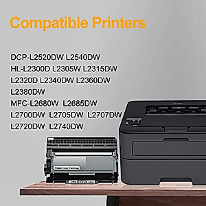 Compatible Toner Cartridge and Drum Unit Replacement for Brother TN660 TN630 TN-630 DR630 for MFC-L2700DW HL-L2300D HL-L2340DW HL-L2380DW DCP-L2540DW Printer (1 Black Toner + 1 Drum Unit)