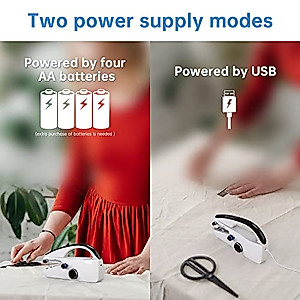 Mini sewing machine,Two dear,handheld sewing machine,Easy to Use and Fast Stitch Suitable for Clothes,Fabrics, DIY Home Travel