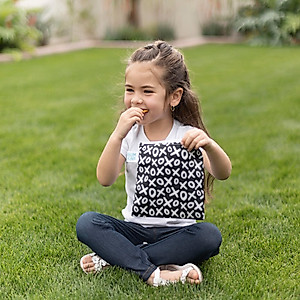 Bumkins Sandwich Bag / Snack Bag, Reusable Fabric, Washable, Food Safe, BPA Free, 7x7 - Hearts & XOXO (Pack of 2)