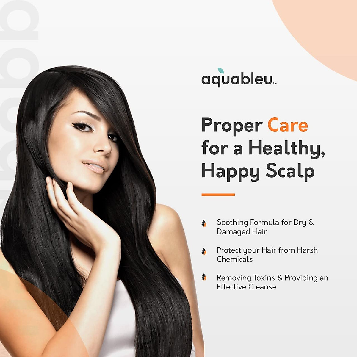 Aquableu Sweet Orange Vanilla Shampoo & Conditioner Set – Natural Moisturizing, For Dry & Damaged Hair – Sulfate & Paraben Free – For Colour Treated Hair – 16oz