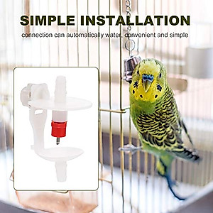 balacoo Bird Water Dispenser 4pcs Bird Water Feeder Automatic Parrot Water Bottle Pet Bird Plastic Drinker Bowl Waterer Clip Dispenser for Cage Pet Budgie Lovebirds Cockatiel Poultry Auto Feeder