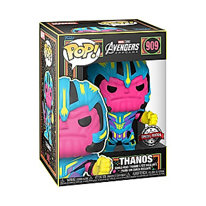 Funko Pop! & Tee: Marvel - Thanos - (BKLT) - Extra Large - (XL) - Marvel Comics - T-Shirt - Clothes with Collectable Vinyl Figure - Gift Idea - Toys and Short Sleeve Top for Adults Unisex Men