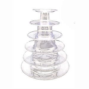 6 Tier Macaron Tower Stand for Wedding Birthday Party,Plastic Display Stand for Cupcake Cake2