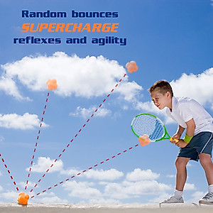 Hi-Bounce Reaction Ball Agility Trainer by Crown Sporting Goods (Orange)