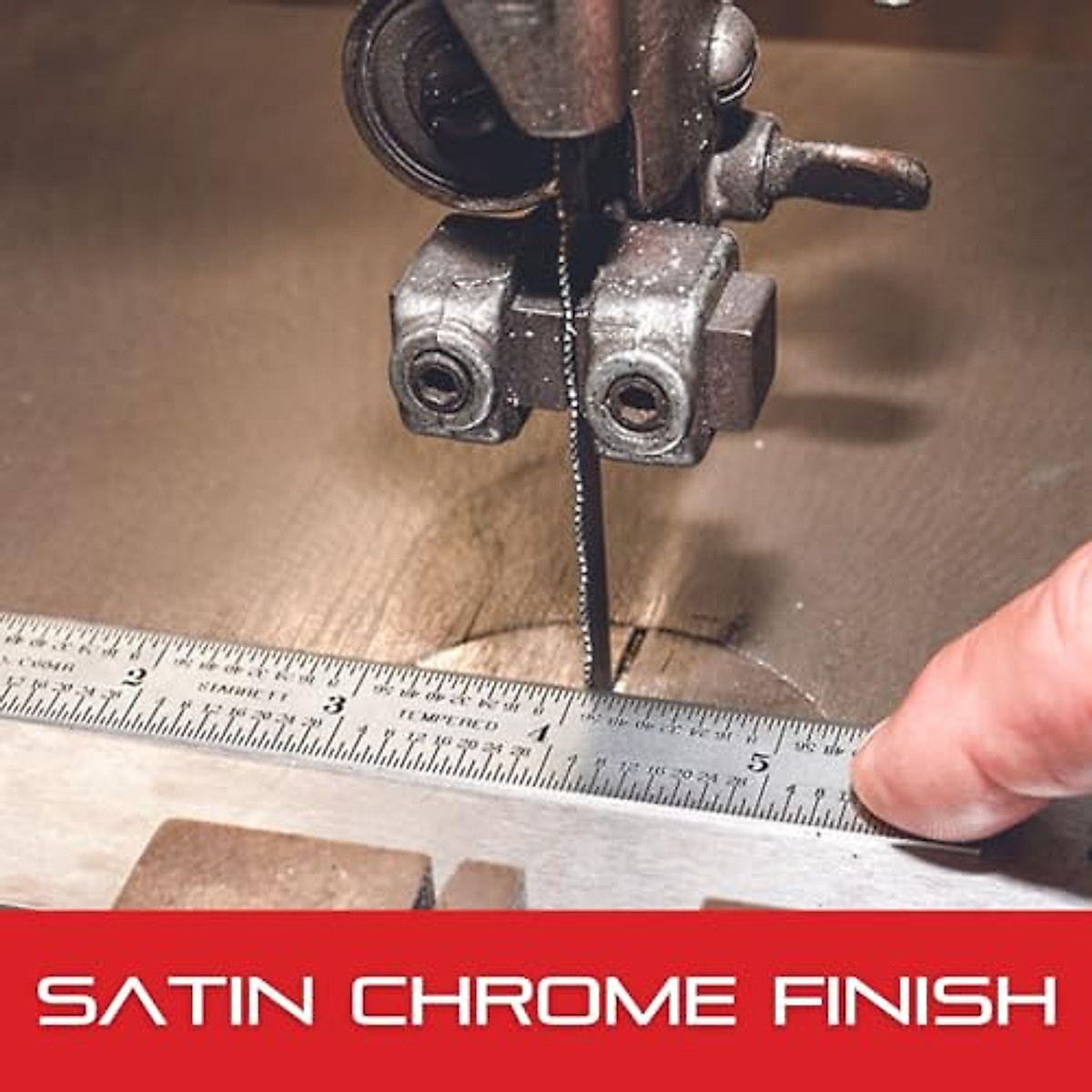 Starrett Full Flexible Steel Rule with Satin Chrome Finish, Quick Reading, Millimeter and Inch Graduations - 5-3/4 Inch Length, 31 Graduation Type, 0.4mm Thickness - C331-150