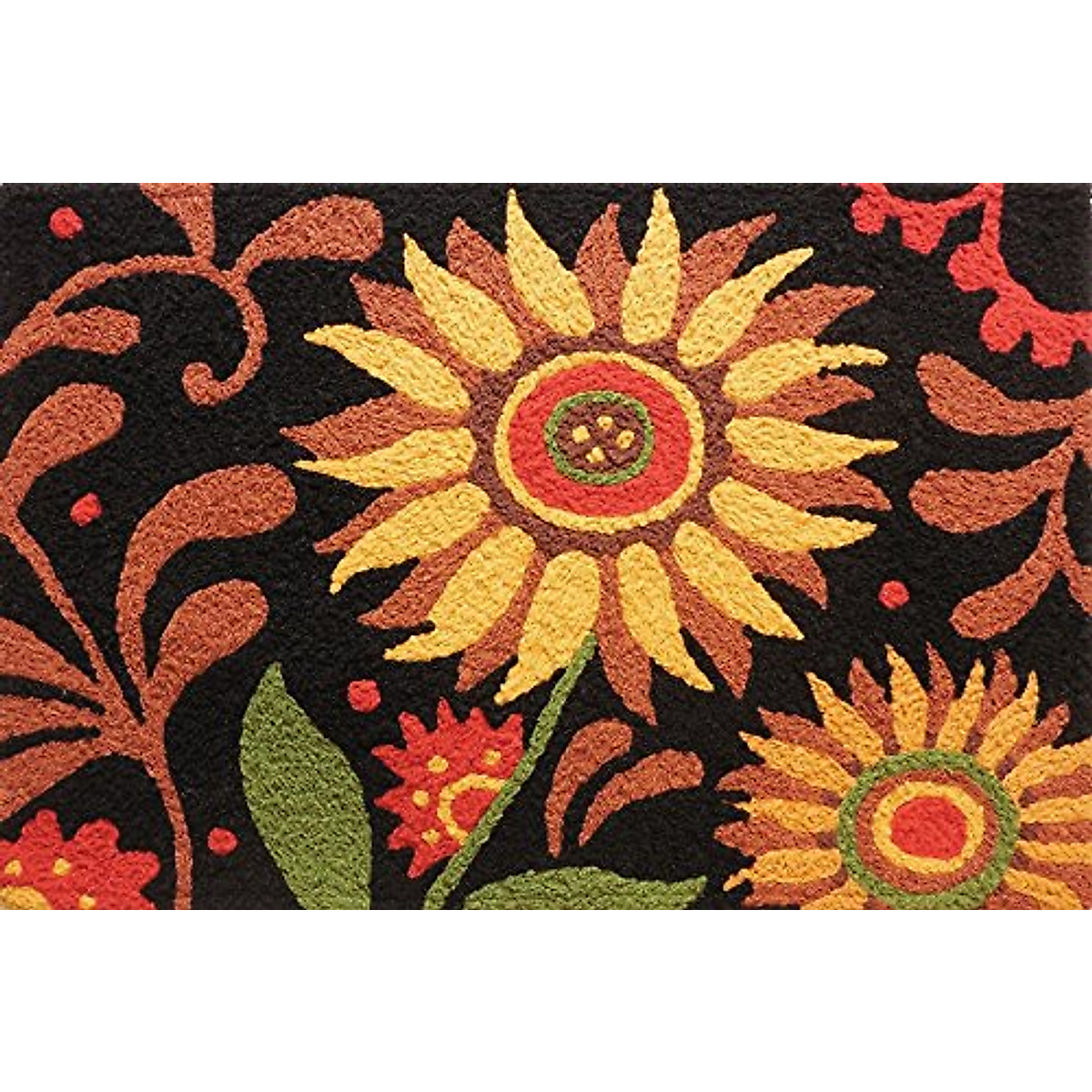 Jellybean Prairie Sunflowers Accent Area Rug