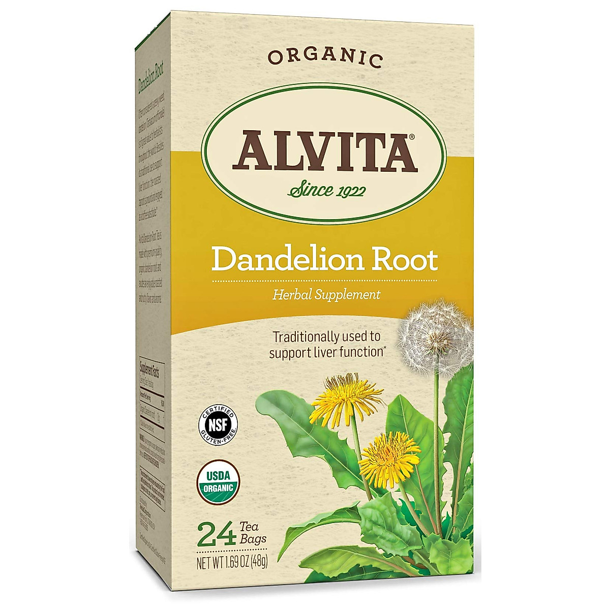 Alvita Organic Hibiscus Herbal Tea - Made with Premium Quality Organic Hibiscus Calyces, with Refreshing Tart Flavor and Floral Aroma, 24 Tea Bags