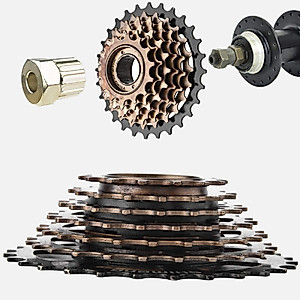 Freewheel Hub, 7 Speed Cassette, 7 Speed Freewheel, Screw on Freewheel Cassette Mountain Bike Replacement Accessory