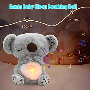The Relief Koala, Anxietys Relief Koala Breathing, Breathing Otters Sleep Buddy for Adults, Sleeping Koala Plush Breathing, 2024 New Calming Koala, Adjustable Music