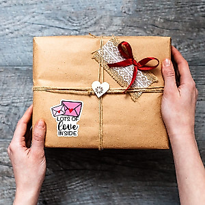 Littlefa Cute Lots of Love Inside Stickers,Happy Mail Stickers,Love Mail Stickers,Small Business Stickers,Envelopes Seal Stickers,Mail Packaging Sticker for Small Business 500 PCS