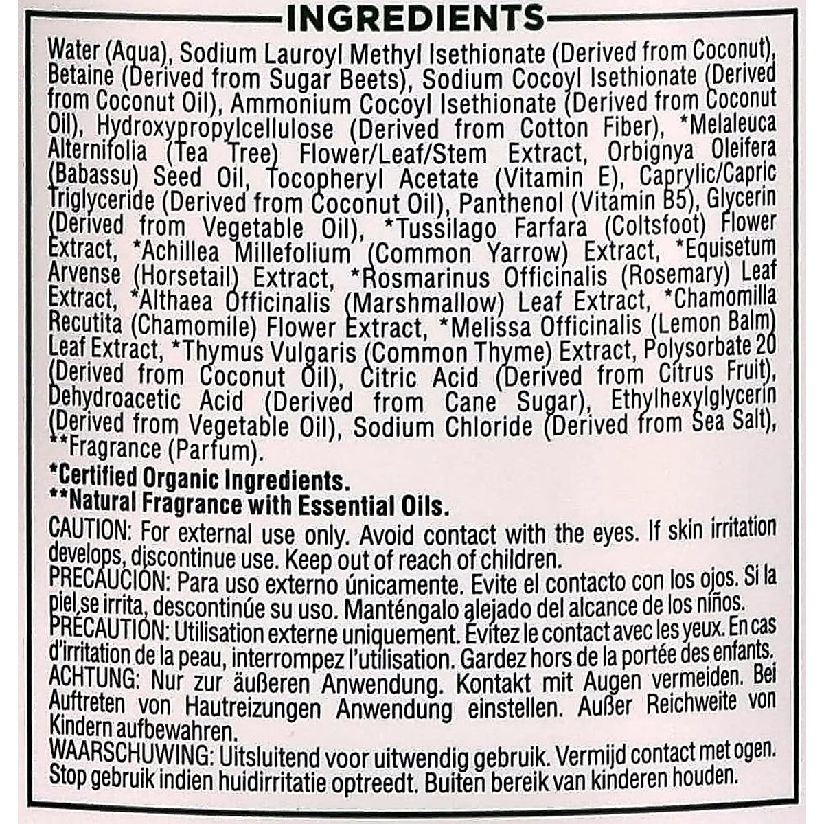 Bio Creative Lab Petal Fresh Shampoo, Tea Tree, 16 Ounce