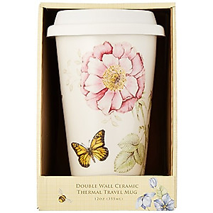 Lenox 837583 Butterfly Meadow Thermal Travel Mug, Multicolor, 1 Count (Pack of 1)