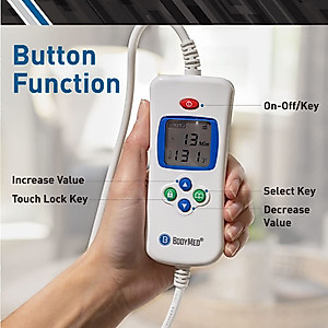 BodyMed Digital Moist Heating Pad with Auto Shut Off Heating Pad for Neck, Shoulder, Back and Muscle Discomfort Relief - 14 in. x 7 Inch, White