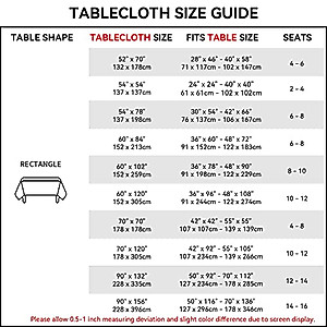 Softalker Rectangle Tablecloth Waterproof & Stain Resistant Table Cloth Wrinkle Free Fabric Washable 210GSM Polyester Table Cover for Dining/Party/Buffet/Wedding (60x84 inch, Black)