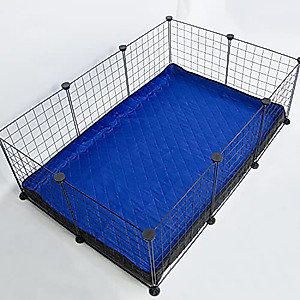 Tierecare Guinea Pig Cage Liners Bedding Cover Corners Washable Reusable Pee Pad Absorbent with Leakproof Bottom for Guinea Pig Rabbits Small Animals