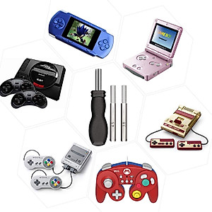 CR1616 Button Cell Battery, 5 Pack CR1616 Batteries with Tabs Bundled with 3.8 mm & 4.5 mm Security Screwdriver Tool Set for GameBoy Color and GameBoy Advance Games - Batteries Individually Pack