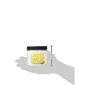 Sports Research Sweet Sweat Coconut Workout Enhancer Gel - Maximize Your Exercise & Sweat Faster - 13.5oz Jar