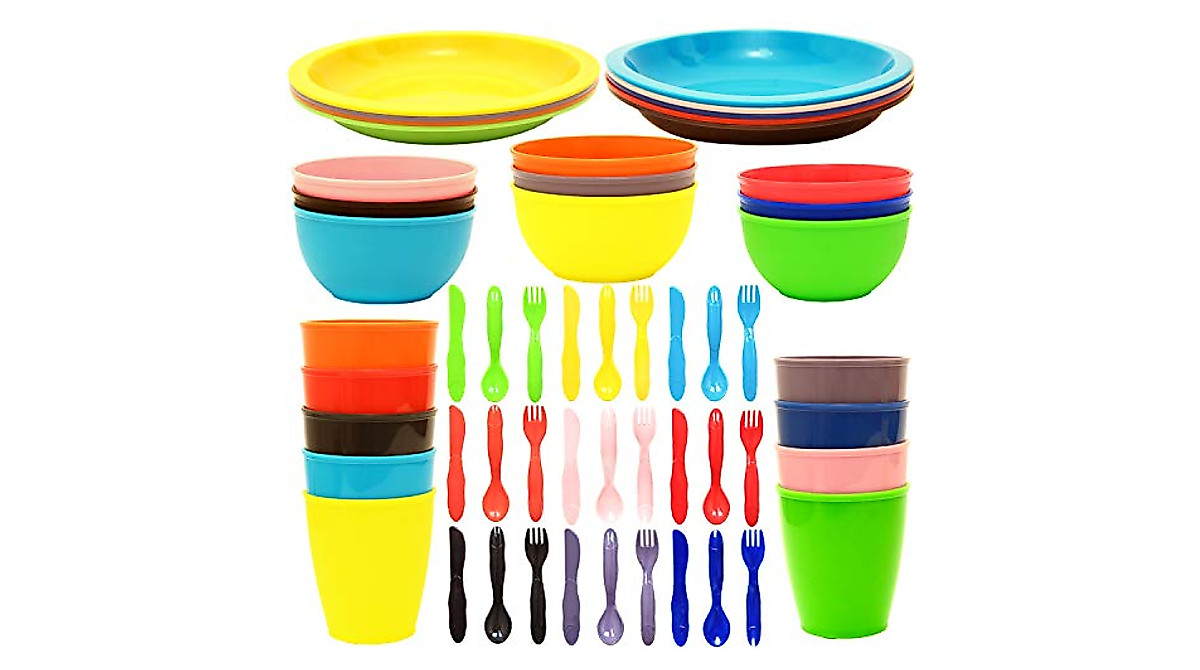 Youngever 54-pc Kids Dinnerware Set - Safe & Fun