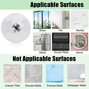Lianxuia 16 Pcs Suction Cup Plastic Suction Pads, 50mm/1.96 inch Clear PVC Sucker Pads, Strong Adhesive Suction Holder with M5 Screw Nut for Windows, Bathrooms, Glass Walls, Car Sun Shades