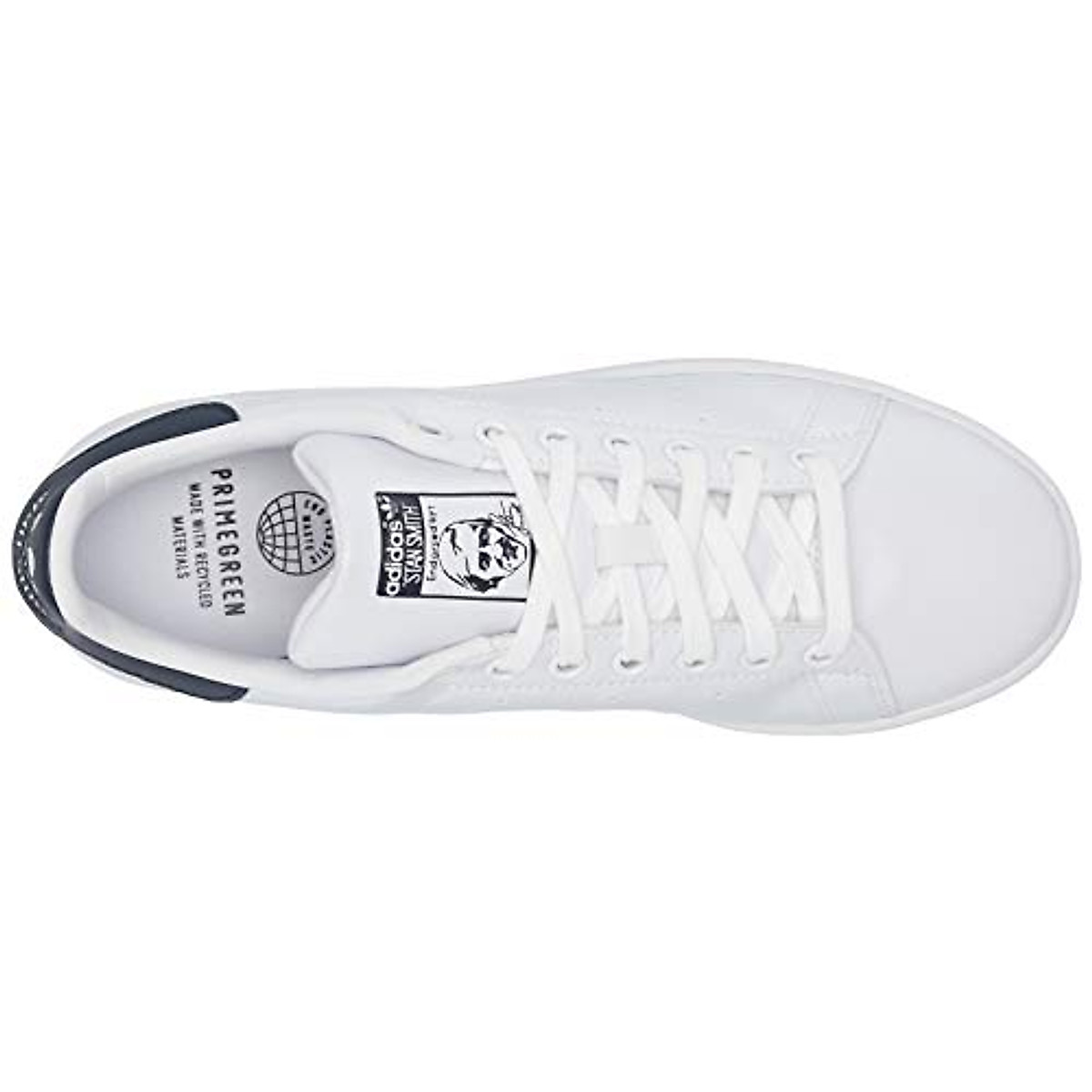 adidas Originals Men's Stan Smith (End Plastic Waste) Sneaker, White/White/Collegiate Navy, 10
