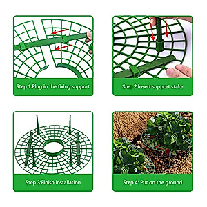 Iceyyyy 10 Pack Strawberry Plant Support - Strawberry Growing Racks - Strawberry Growing Frame for Keeping Garden Strawberry Clean (10, A)