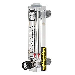 Liquid Flowmeter, 0.1-0.5GPM LZM-15T Liquid Flow Meter ZG1/4" Knob Panel Type Flowmeter Measurement Tools