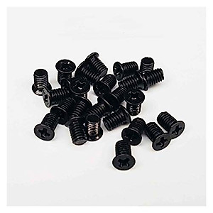 Durable Flexible 25pcs Screw Bolt Computer PC Case 2.5" 3.5" inch Hard Drive HDD Caddy Hot Swap Server Tray Mount Screw Flat Countersunk Bolt (Color : Black M3x4.8mm)