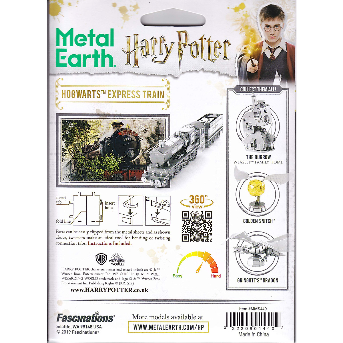 Fascinations Metal Earth Harry Potter Hogwarts Express Train 3D Metal Model Kit
