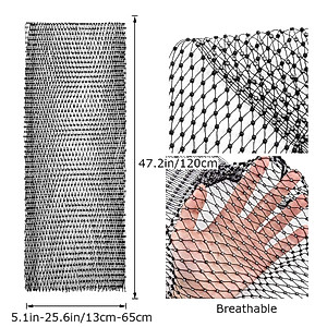 Formery Sparkly Rhinestone Mesh Headband Crystal Wide Hairbands Turban Party Nightclub Rave Edge Hair Wraps Scarf for Women and Girls (Black)