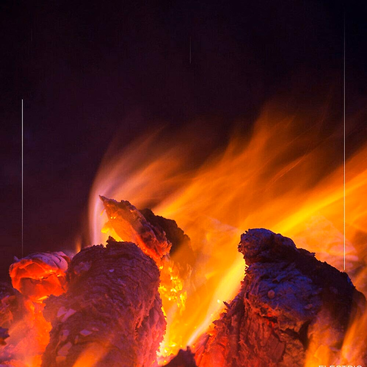 Electric Fireplace, 1000w Portable Electric Fireplace Stove Heater Freestanding 3D Flame Log Burner Warmer with 3 Speed Adjustable for Indoor Use