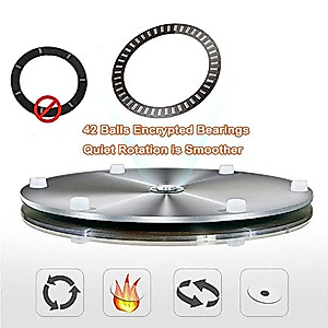 Lazy Susan Turntable, 20/24/27/32in Transparent Glass Rotating Tray For Dining Table, Round Tabletop Swivel Tray Rotatable Serving Plate With Aluminum Alloy Bearing Thick: 8mm (Size : 90cm/36")