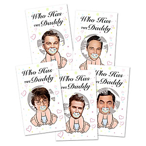 Yangmics Direct Baby Shower Games - Door Prizes Celebrity Cards Lottery Tickets Games for Girls - Funny Lottery Card Ice Breaker Scratch Off Games Party - 40 sheets