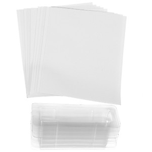 COHEALI 30pcs Lip Balm Pouches Plastic Money Card Holder Clear Lipstick Holder Clear Plastic Domes for Card DIY Crafts with Double Side Tape