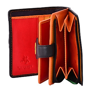 Visconti Sunshine DS-80 Womens Floral Multi Colored Bifold Wallet - Black Multi