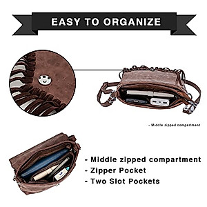 LAVAWA Small Crossbody Bags for Women Crossbody Handbag Fringe Purse Tassel Shoulder Bag Turquoise Concho Wallet