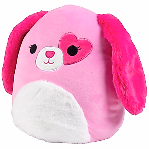 Squishmallows Kellytoy Official 5 Inch Valentines Squad Collectible Pillow Animals (Sager Pink Dog)
