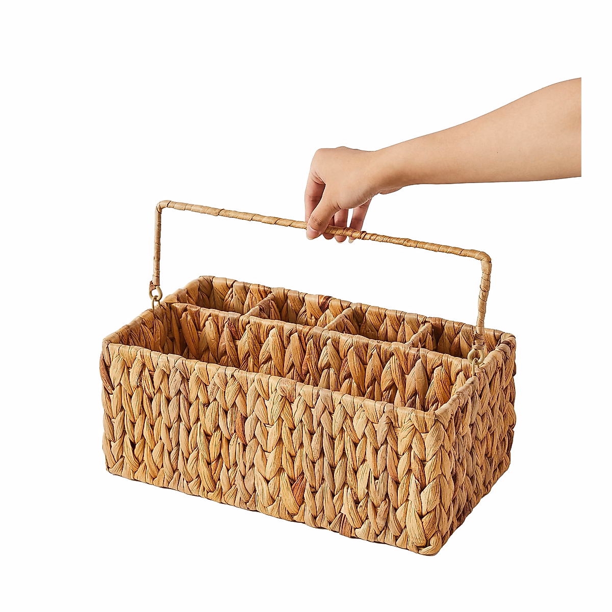 Berdeng Utensil Caddy, Silverware Caddy, Cutlery Holder, Utensil Holder for Party, Picnic Caddy for Plates and Utensils, Utensil Basket for Table,Napkin and Utensil Holder