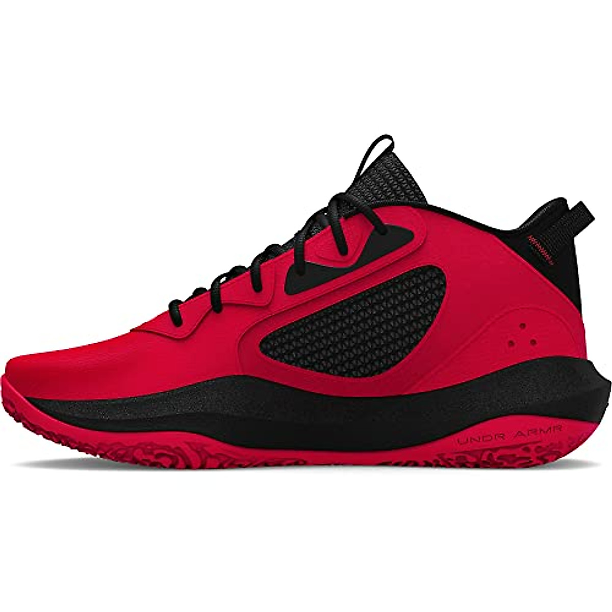Under Armour Unisex Lockdown 6 Basketball Shoe, Red, 14, US
